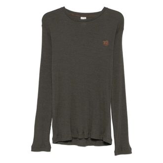 RANRA Rib L/S Tee - - Knitwear - Herren - Gr&uuml;n - L