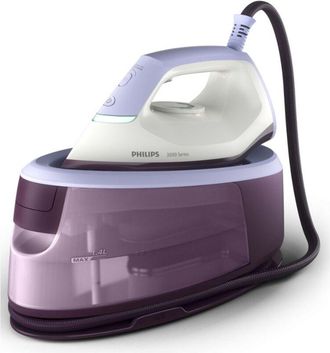 Philips 3000 Serie PSG3000/30 Dampfb&uuml;gelstation 2400 w 1,4 l Keramiksohle Lila, White - Philips