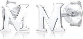 Elli Boucles dOreilles Elli - Lettre M Clous dOreilles Femme - (925/1000) Argent