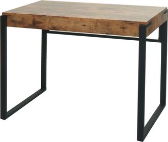 Mendler Konsolentisch HWC-L53, Telefontisch Arbeitstisch Beistelltisch Ablagetisch, Metall 80x100x54cm - dunkle Wildeiche