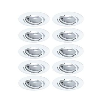 Paulmann 93400 Base encastrés LED rond max. 10 watts Spots encastrés Blanc dépoli lampe encastrée Métal spots pour plafond GU10
