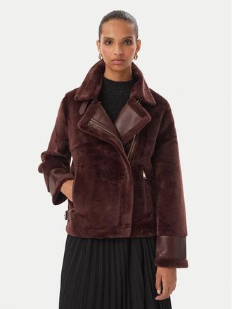 Rinascimento Rinascimento Pelzmantel CFC0127145003 Dunkelbraun Regular Fit