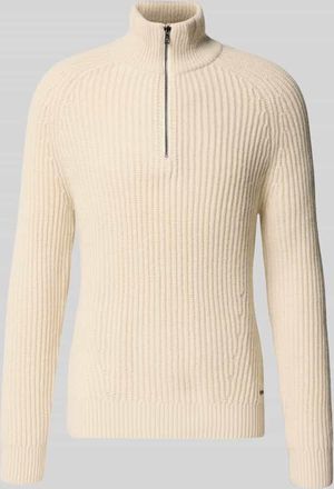 Roy Robson Strickpullover aus Schurwoll-Mix mit Troyer-Kragen