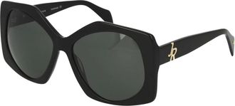 John Richmond Femme, Accessoires, Noir, Taille: ONE Size Pentagonal Lunettes de soleil