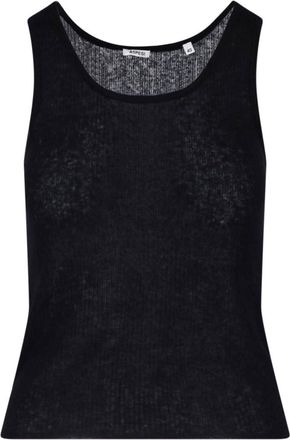 Aspesi Black Wool Blend Tank Top