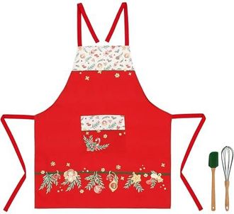 Thun Set mit Schürze, Schneebesen und Topflappen aus Baumwolle, Kollektion Weihnachtsüberraschungen, Set für Haus und Küche, Geschenkidee zu Weihnachten, S