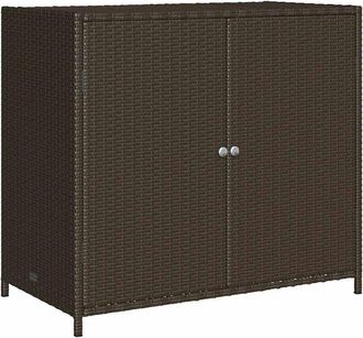 vidaXL Gartenschrank Braun 83x45x76 cm Poly Rattan Vidaxl