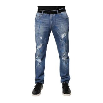 Dolce & Gabbana Blaue Ripped Skinny Jeans - - Jeans - Herren - Blau - XS