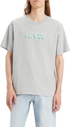 Levi's Homme Ss Relaxed Fit Tee, Headline Drop Shadow Mhg, XL