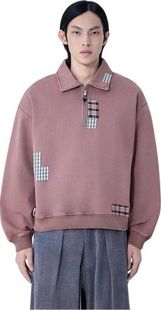 Story mfg. Story mfg., Homme, Sweatshirts et sweats &agrave; capuche, Violet, Taille: M Geo Patchwork SweaT-shirt