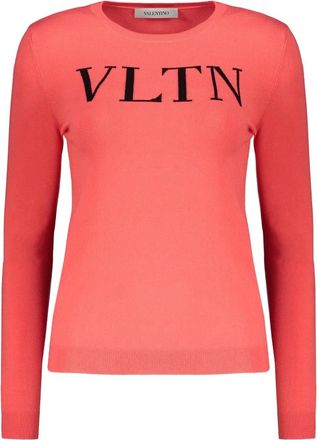 Valentino Garavani Femme, Pulls, Rouge, Taille: 40 FR Pull ras du cou &agrave; manches longues