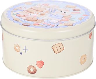 SOLUSTRE Runde Metallbox Aufbewahrungsdose mit Deckel Kleine Blechdose für Süßigkeiten und Kekse Praktische Geschenkverpackung Weihnachten Kompakte Mehrzweckdo