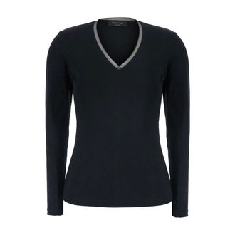 Fabiana Filippi Femme, Tops, Noir, Taille: 36 FR Pull col rond