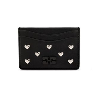 Ganni Kartenetui mit Metallic-Applikation - - Accessories - Damen - Schwarzk - ONE SIZE