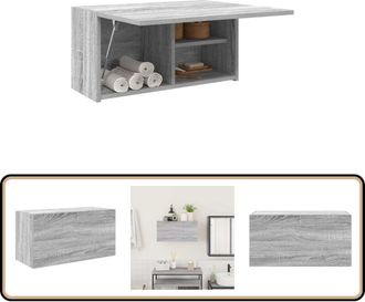 vidaXL Bad-Wandschrank Grau Sonoma 60x25x30 cm Holzwerkstoff - Vidaxl