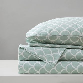 Comfort Spaces Bettwäsche-Set aus 100% Baumwolle, atmungsaktiv, leicht, weich, mit 30,5 cm elastischer Tasche, passend für Matratzen bis zu 35,6 cm, gemütliche Ganzj