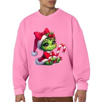 Generic Le Grinch Pull De Noel Homme Sweat zippé Famille Adulte Sweats Enfant Deguisement Costume Vetement Noel 2025 Pyjama The Sweatshirts Pulls col Rond Moc