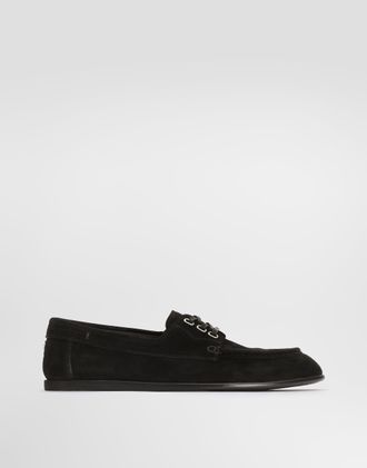 Dolce & Gabbana Derby-schuhe Aus Spaltleder - Mann Schn&uuml;rschuhe Schwarz 42