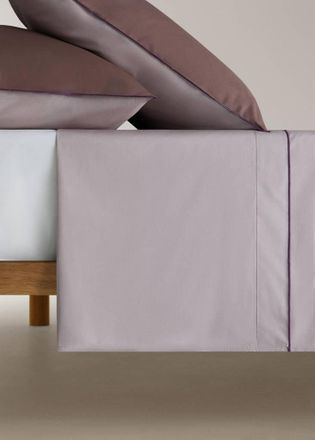 Mango Drap plat en percale de coton 100 % Lit 180/200 cm marron - Home - Lit 180/200 cm - MANGO HOME