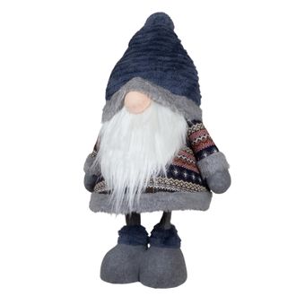 Monopol Christmas Paradise Wackelgnom Weihnachts-Wichtel 53cm (64cm) Deko Figur wackelt Blau