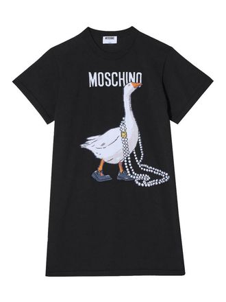 Moschino Robe Au Genou - Noir