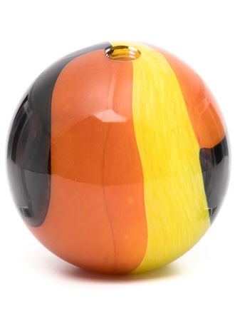 Colville X Laguna B Glasvase mit Marmorierung - Schwarz