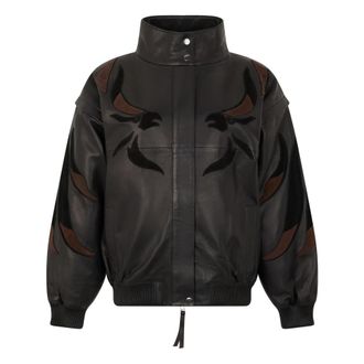 P.A.R.O.S.H. Bomber mit hohem Kragen - - Jackets - Damen - Braun - XS