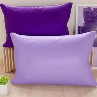 Petti Artigiani Italiani Petti Artisans Italiens - Paire de Housses de Coussin en Microfibre 145x40 cm, Canap&eacute;, Lot de 2 Housses de Coussin, Taie doreiller Double Face Lilas e
