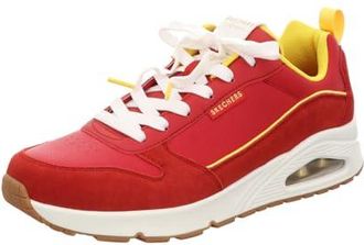 Skechers Baskets pour Homme, Rouge, 43 EU