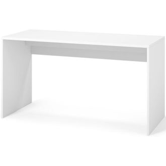 Les Tendances Bureau KAZY - 120 ou 140cm - Blanc ou Noir Mat 140 cm-Blanc-Largeur 140 cm