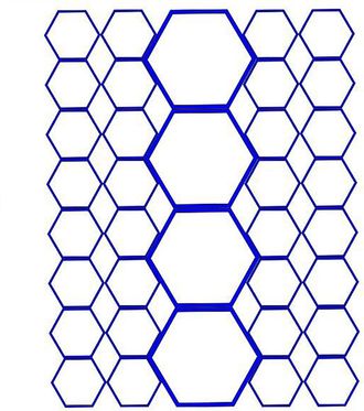 Generic Spirituosenregal aus Eisen mit LED-Licht, sechseckiges Barregal für Spirituosenflaschen, Barregale für Spirituosenflaschen, Wandweinregal für Küche, B