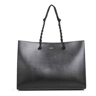 Jil Sander Glattleder-Tote - - Bags - Damen - Schwarzk - ONE SIZE