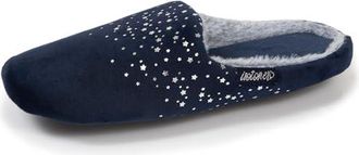 Isotoner Chaussons extra-light pantoufles Mules femme microvelours, semelle antidérapante, 39/40 EU, marine