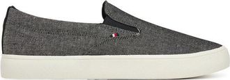 Tommy Hilfiger Sneakers aus Stoff Th Hi Vulc Low Slip On Ch FM0FM05390 Grau