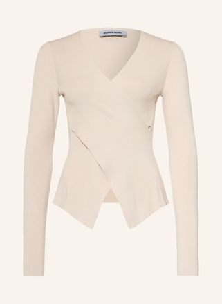 More & More More & More Pullover In Wickeloptik beige