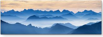 Paul Sinus Art Leinwandbilder | Bilder Leinwand 150x50cm Wendelstein Berg - Bayern, Deutschland