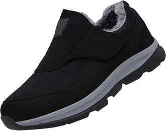 Generic Bottes dhiver pour femme - En peluche - Avec imprim&eacute; cerf - Bout rond plat - En daim - Toutes les bottes, Noir, 39.5 EU