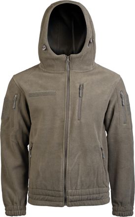 Mil-Tec Kälteschutzjacke Fleece Gen. II mit Kapuze - Outdoor Fleecejacke Herren mit Taschen und funktionalen Details - Warme Übergangsjacke - In Oliv oder Sch