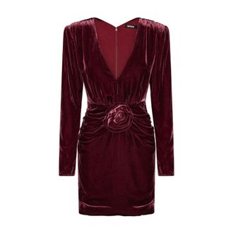 Rotate Seiden-Samt-Minikleid - - Dresses - Damen - Rot - S