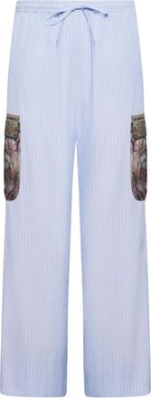 Pierre-Louis Mascia Femme, Pantalons, Bleu, Taille: 36 FR Wide Pantalons