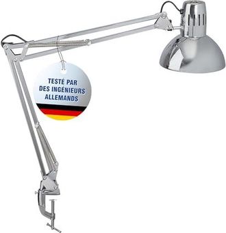Maul lampe de bureau MAULstudy en m&eacute;tal | Lampe LED professionnelle | Lampe &agrave; pince flexible pour le bureau, le salon et latelier | Haute qualit&eacute; d&eacute;clairag
