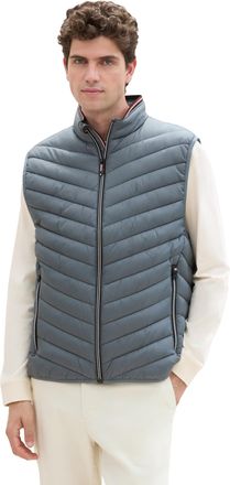 Tom Tailor Herren 1041310 Lightweight Steppweste mit Stehkragen, 28128-Stormy Teal, S