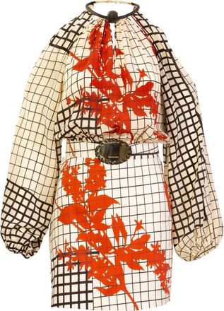 Silvia Tcherassi Jackson Minikleid mit geometrischem Print - Nude