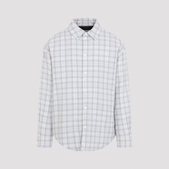 Off-white Flannel Wool Overshirt Padded Coat