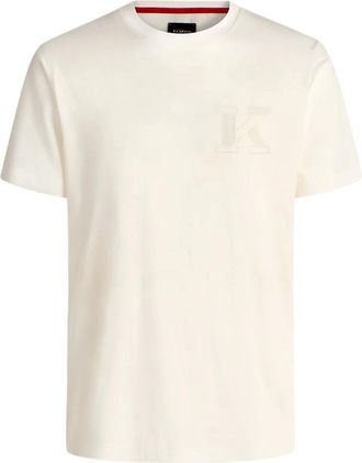 Kiton Homme, Tops, Beige, Taille: 3XL T-shirt en coton &agrave; col rond