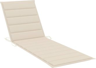 tidyard Sonnenliegen-Auflage Creme, Oxford-Gewebe, Outdoor & Indoor Polsterung, für Garten, Terrasse und Wohnbereich