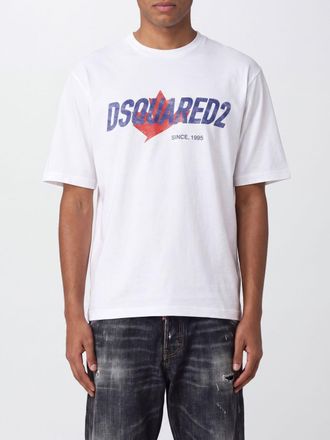 Dsquared2 T-shirt en coton avec logo imprim&eacute; et &eacute;paules tombantes