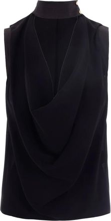 Elisabetta Franchi Femme, Tops, Noir, Taille: 44 FR Sleeveless Top