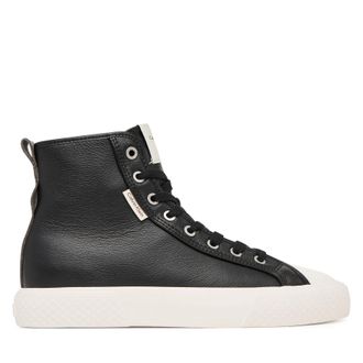 Calvin Klein Sneakers aus Stoff Calvin Klein Vulc Lace Up Hightop Lth HW0HW03076 Schwarz