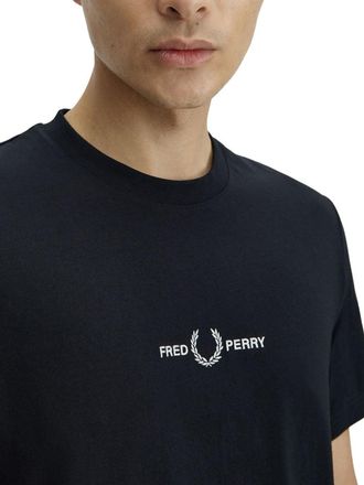 Fred Perry Embroidered Logo T-Shirt - Black